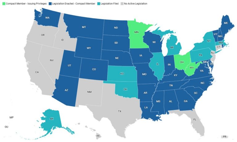 OT Compact License | States | Map | Requirements & More